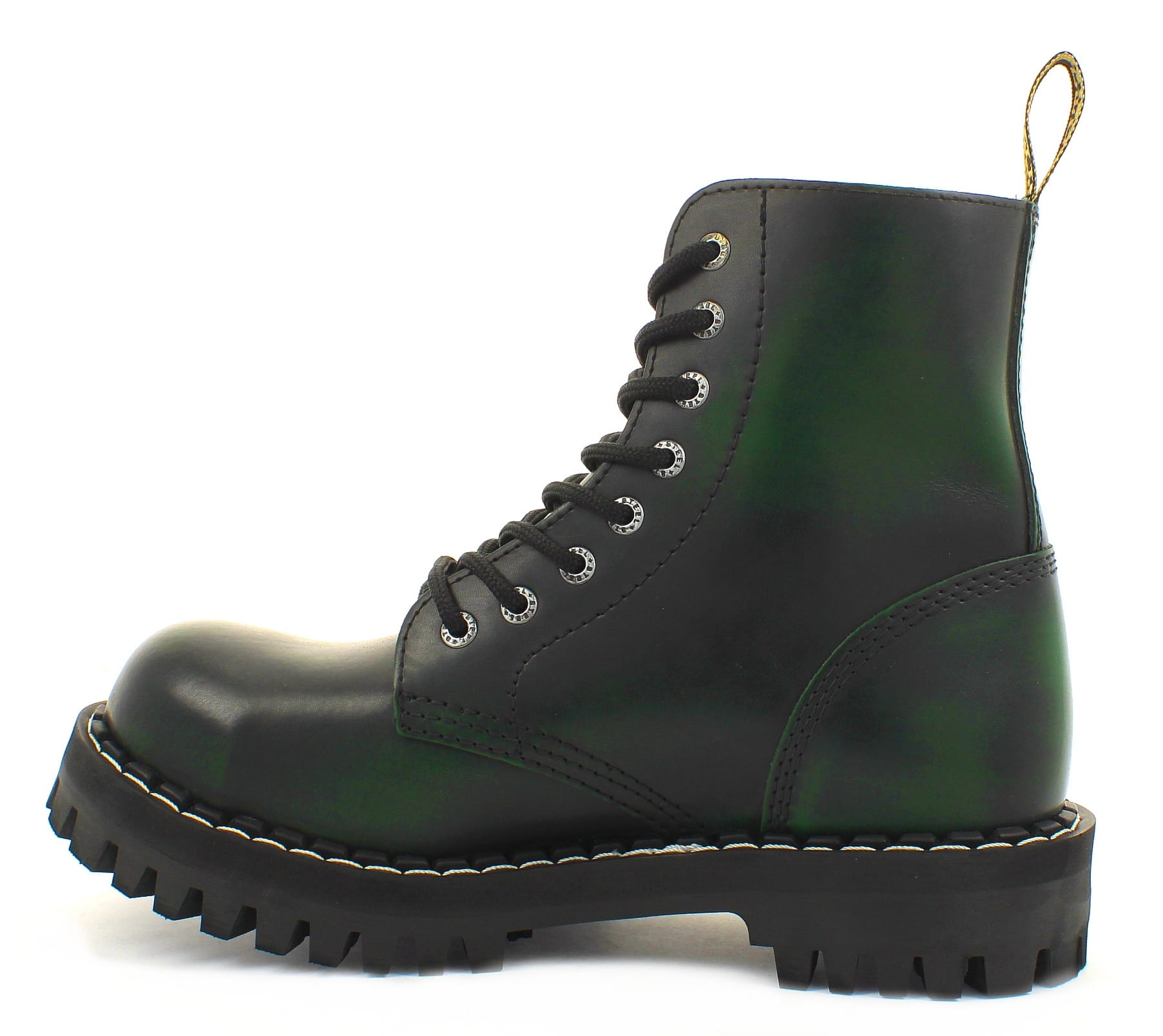 GLANY STEEL ZIELONY/CZARNY GŁADKIE (GREEN/BLACK) 8-DZIUR 113-114/OM/GL ...